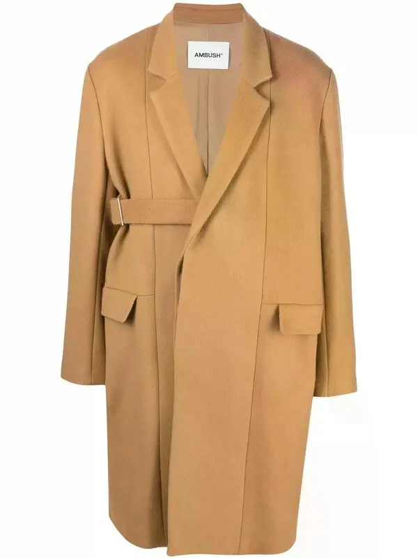AMBUSH Belted Virgin Wool Blend Coat