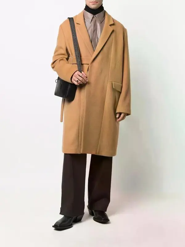AMBUSH Belted Virgin Wool Blend Coat