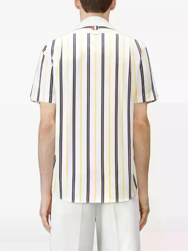Thom Browne Repp Striped Short-sleeve Shirt