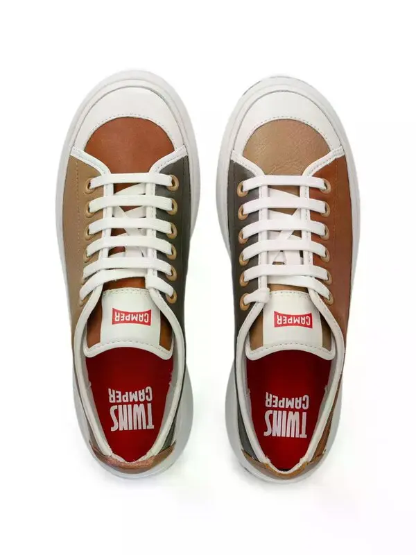 Camper Twins Paneled Lace-up Platform Sneakers