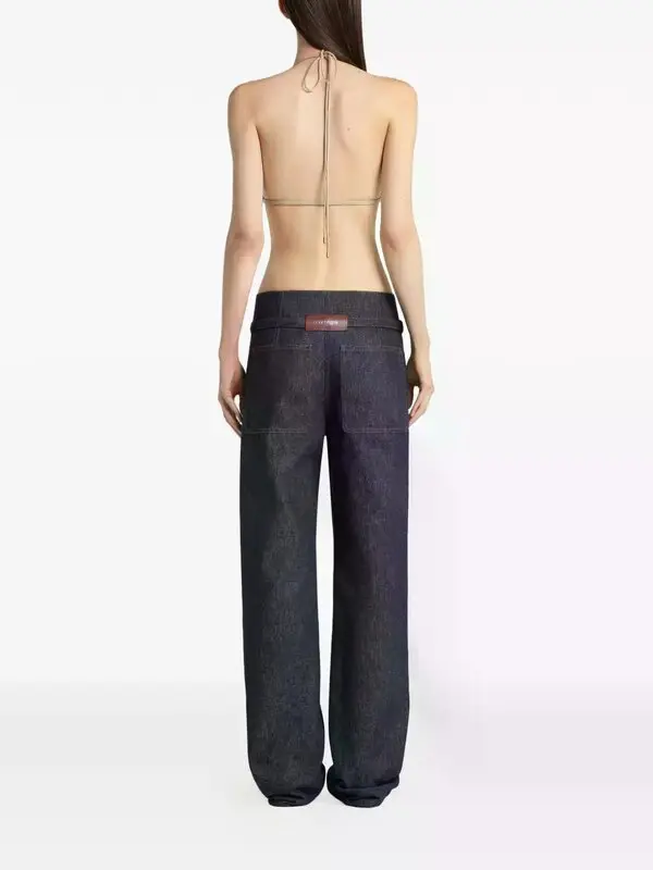 COURREGES Logo-detail Straight Jeans