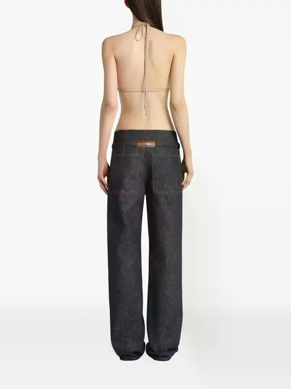 COURREGES Logo-detail Straight Jeans