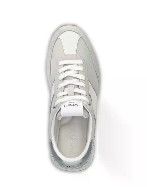 TWINSET Glitter Detail Platform Sneakers - Neutrals