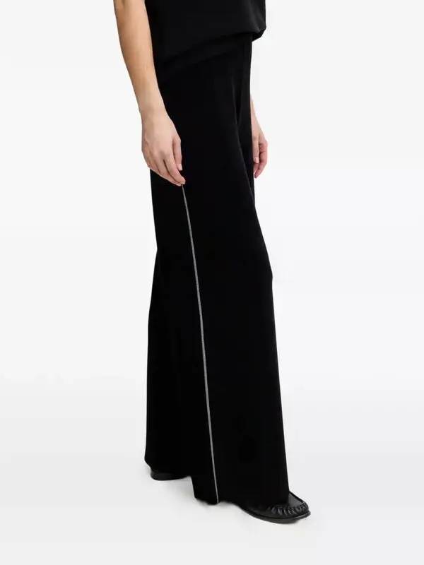 BENETTON Wide Leg Trousers With Stripe Detail