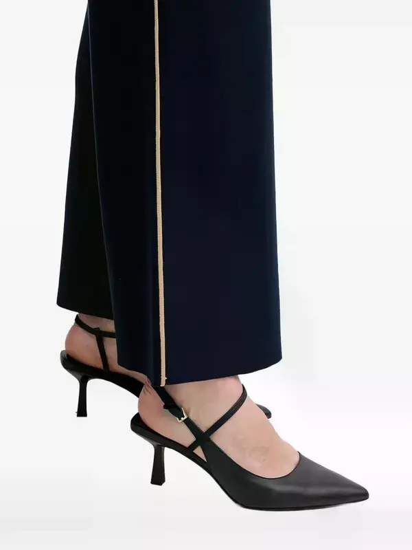 BENETTON Navy Side Stripe Wide Leg Trousers - Blue