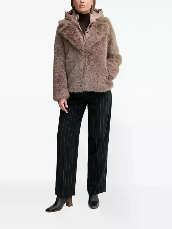 BENETTON Roll Neck Knitted Top - Brown