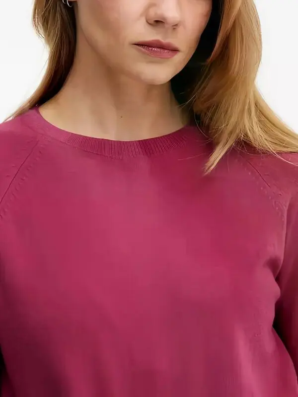 BENETTON Raglan Sleeve Crew Neck Jumper - Pink