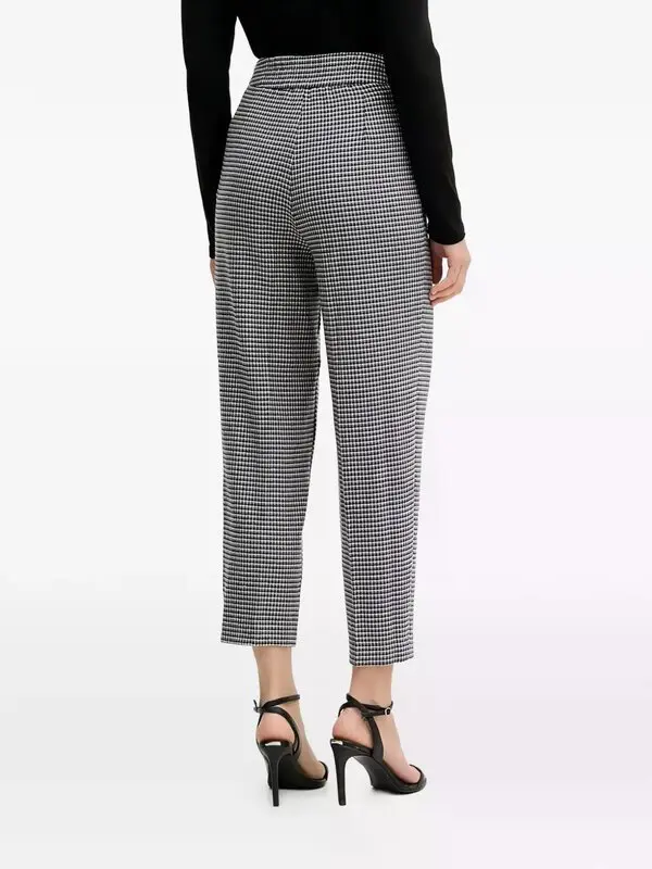 BENETTON Houndstooth Pleated Tailored Trousers