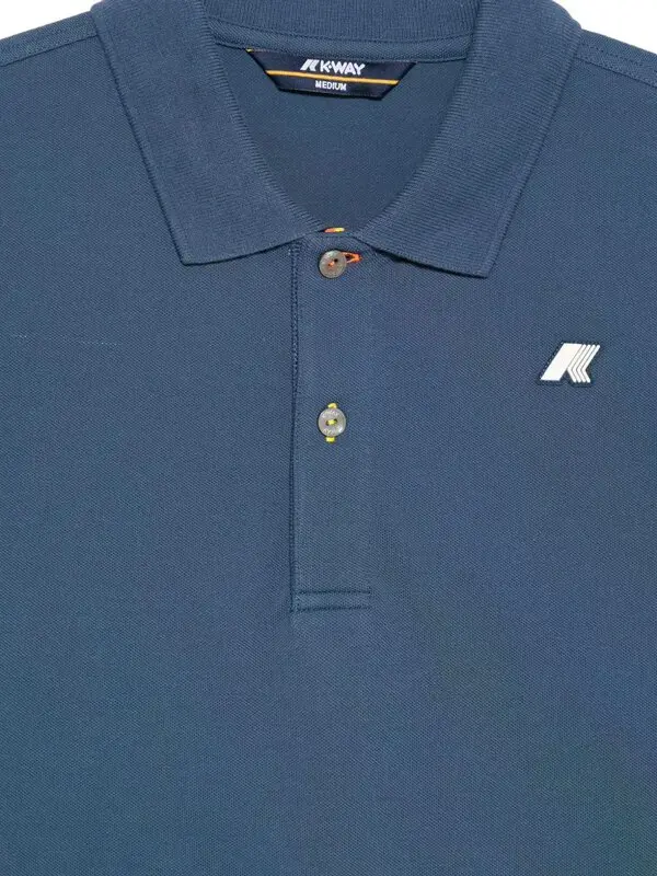 K-WAY Vinnie Logo Piqué Polo Shirt - Blue