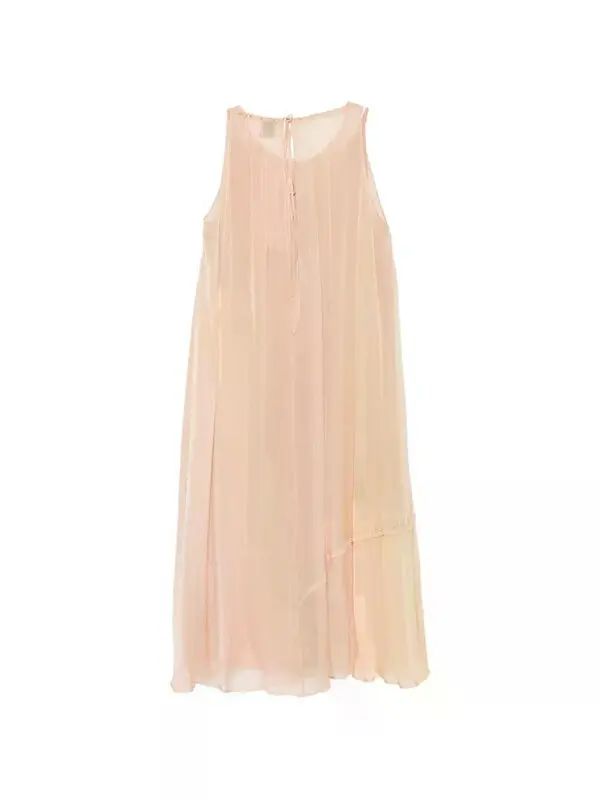 ALYSI Sleeveless Gathered Panel Dress - Neutrals