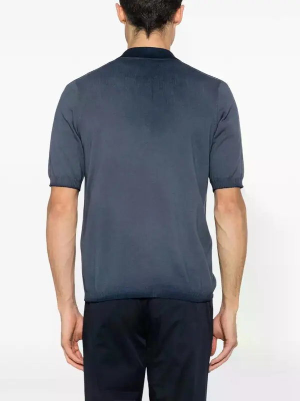 AROVESCIO Button Polo Shirt - Blue