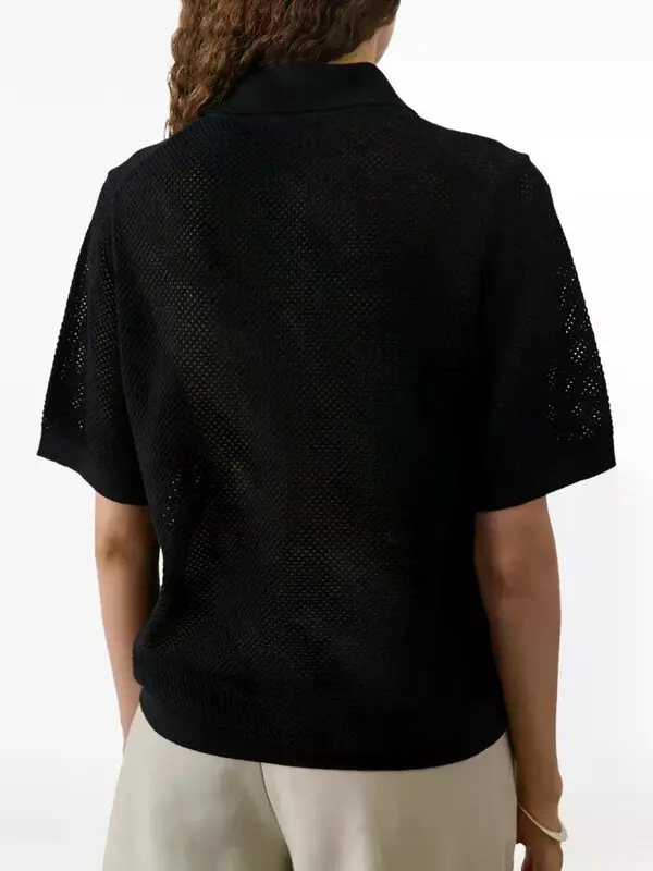 Soeur Harvey Button Polo Shirt - Black