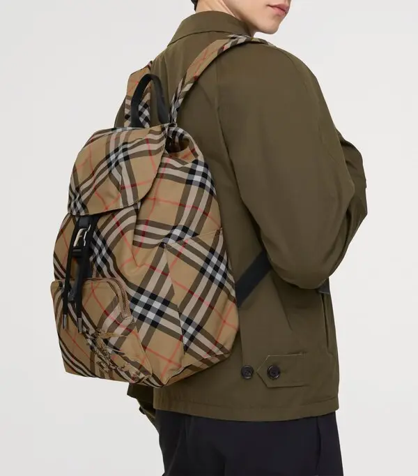 Burberry Check Print Backpack