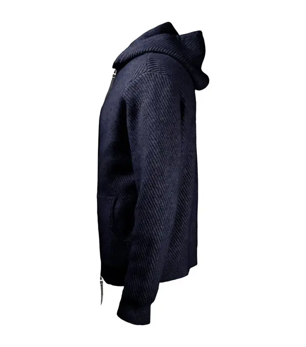 ALAN SCOTT Cashmere Feather-rib Hoodie