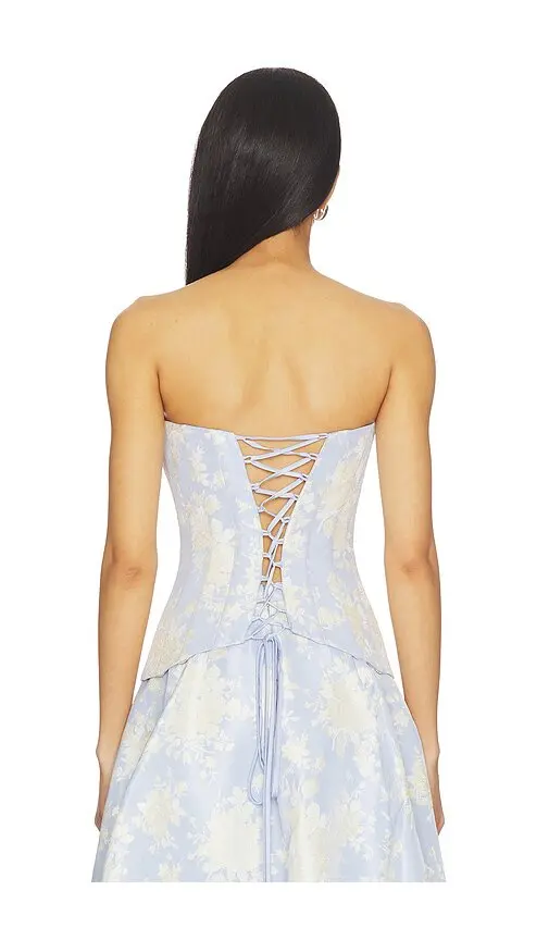 V. CHAPMAN Carolena Jacquard Corset Top