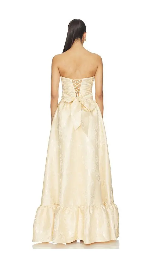 V. CHAPMAN Regina Gown - Lemon