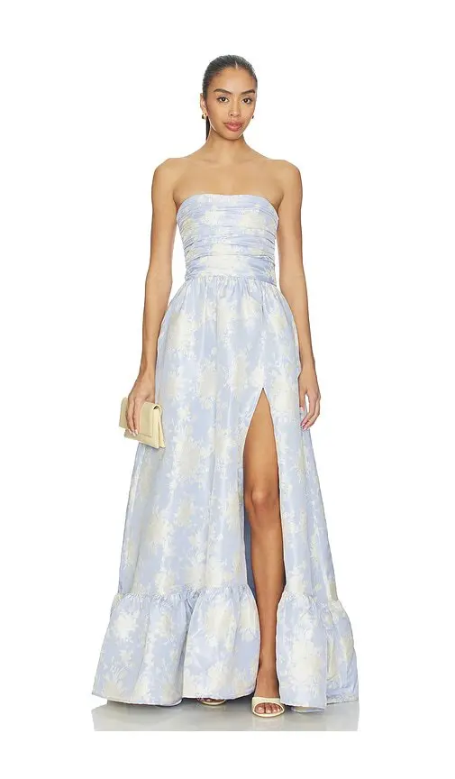 V. CHAPMAN Regina Gown - Blue