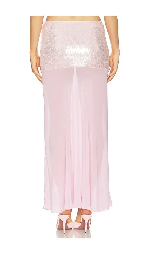 RUNAWAY THE LABEL Adeluna Sheer Bottom Maxi Skirt