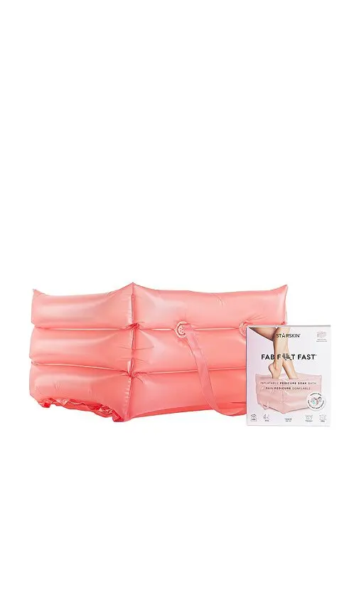 STARSKIN Fab Feet Fast Inflatable Pedicure Soak Bath - Pink