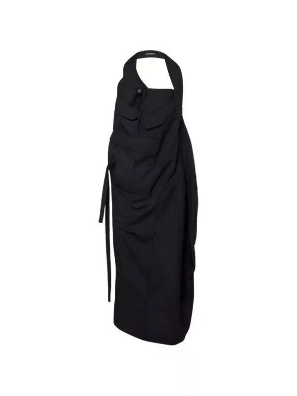 Junya Watanabe Asymmetric Pockets Dress - Black
