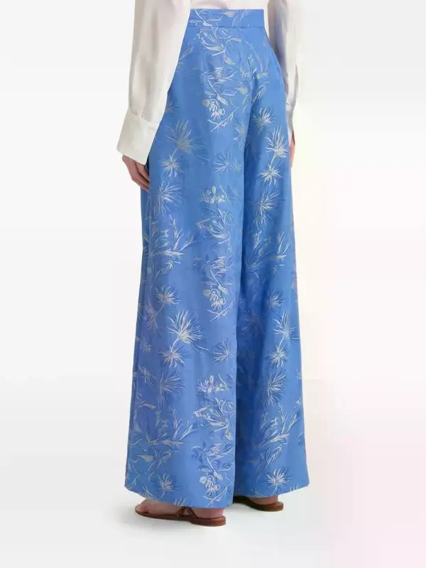 Malìparmi Ramage Print Jacquard Palazzo Pants
