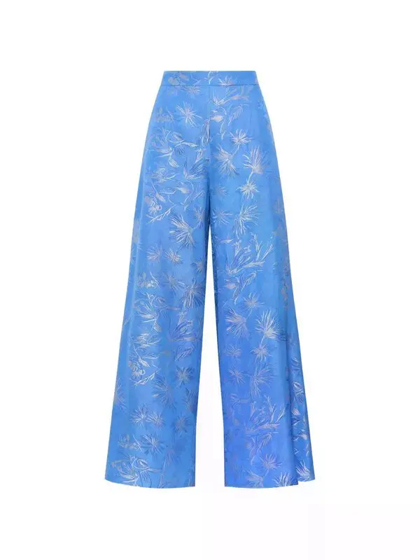 Malìparmi Ramage Print Jacquard Palazzo Pants