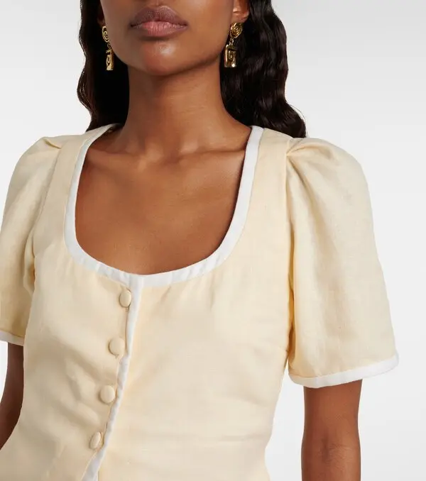 Faithfull The Brand Madeleine Belted Linen Top
