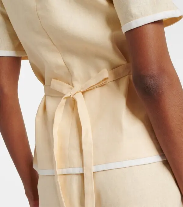 Faithfull The Brand Madeleine Belted Linen Top