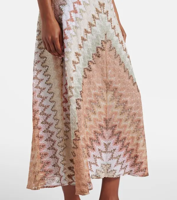 Missoni Lame" V-neck Midi Dress