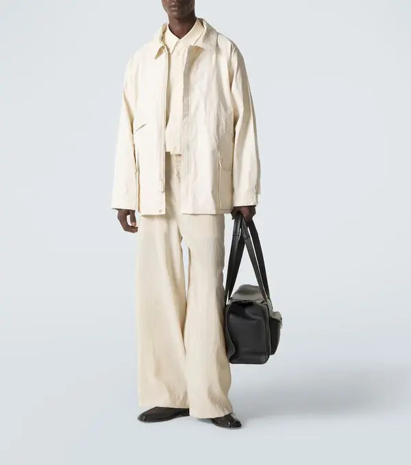 LEMAIRE Hooded Coated Linen-blend Raincoat