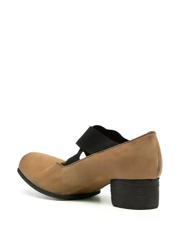 UMA WANG Square-toe Leather Ballerina Shoes
