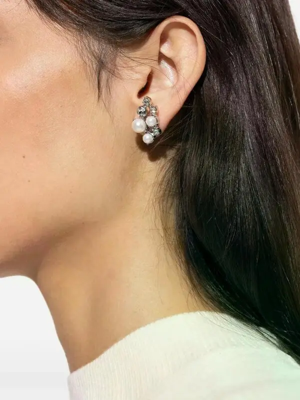 Givenchy Pearl And Crystal Embellished Earrings