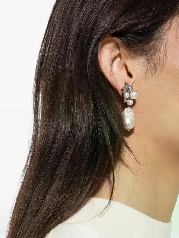 Givenchy Pearl And Crystal Embellished Earrings