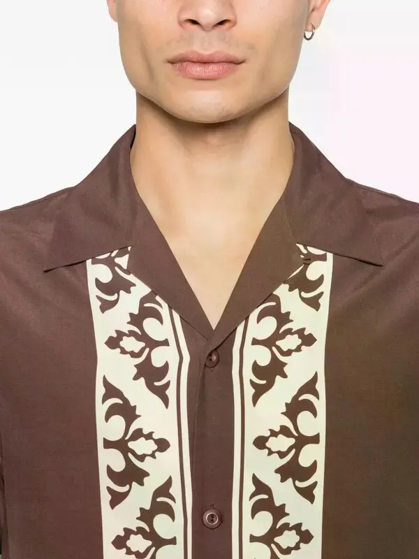 Sandro Loose-fit Contrast Print Shirt