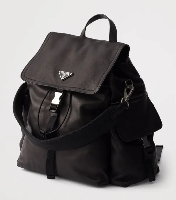 Prada Leather Explore Backpack - Black