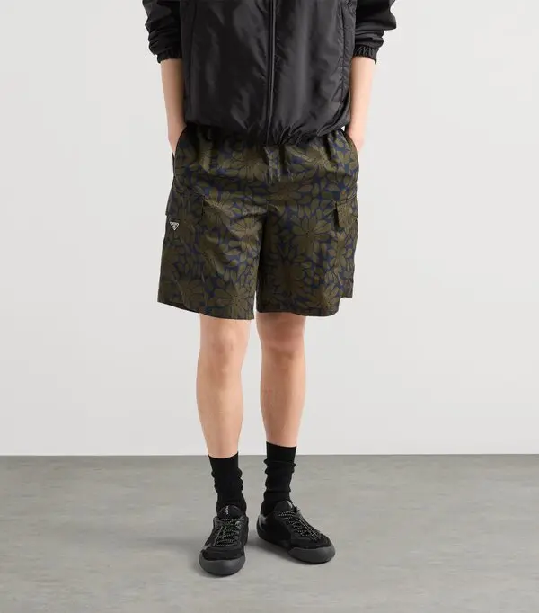 Prada Re-nylon Floral Swim Shorts - Blue