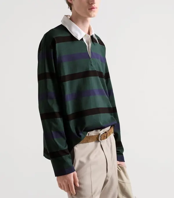 Prada Cotton Oversized Polo Shirt - Green