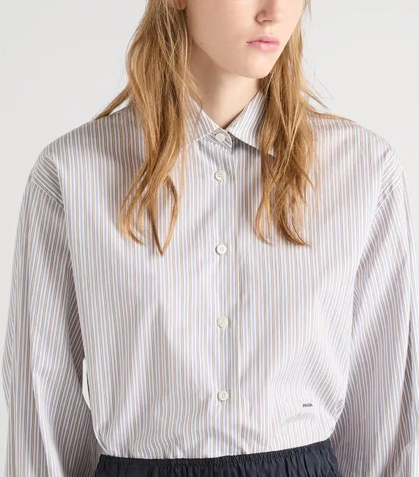 Prada Cotton Poplin Striped Shirt