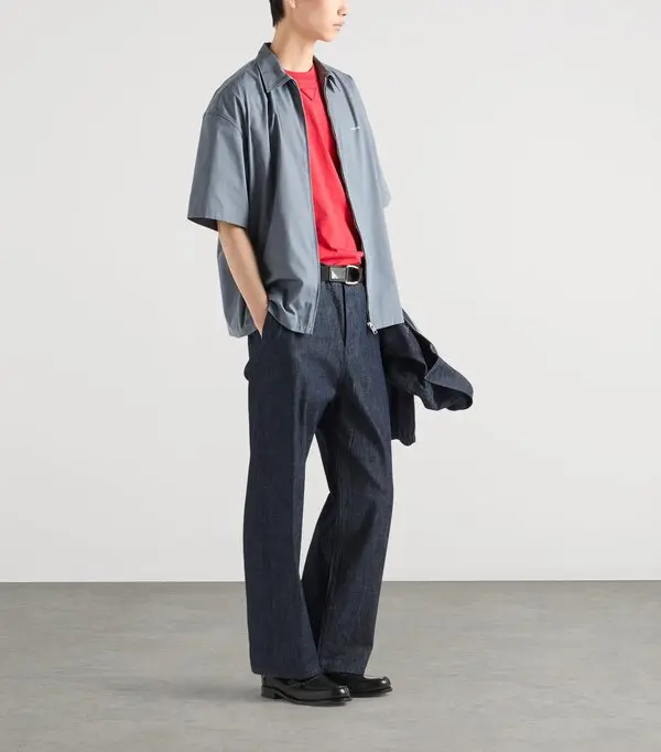 Prada Technical-cotton-blend Shirt - Grey