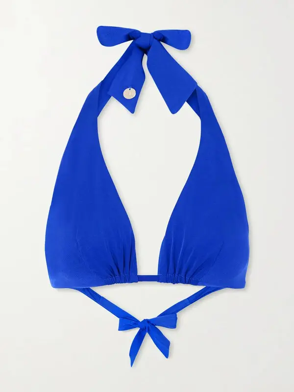 Max Mara Aloa' Triangle Bikini Top - Blue