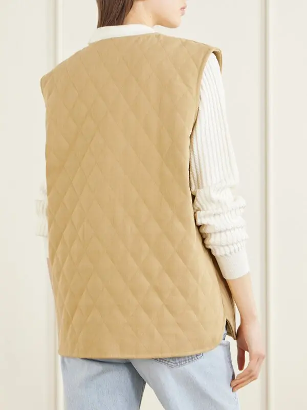 BLAZÉ MILANO Quilted Cotton Vest - Neutrals