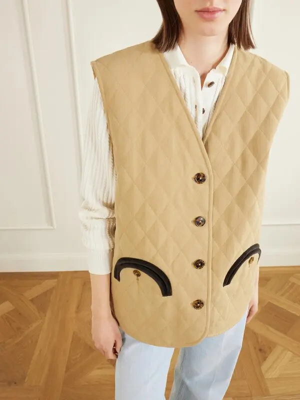 BLAZÉ MILANO Quilted Cotton Vest - Neutrals