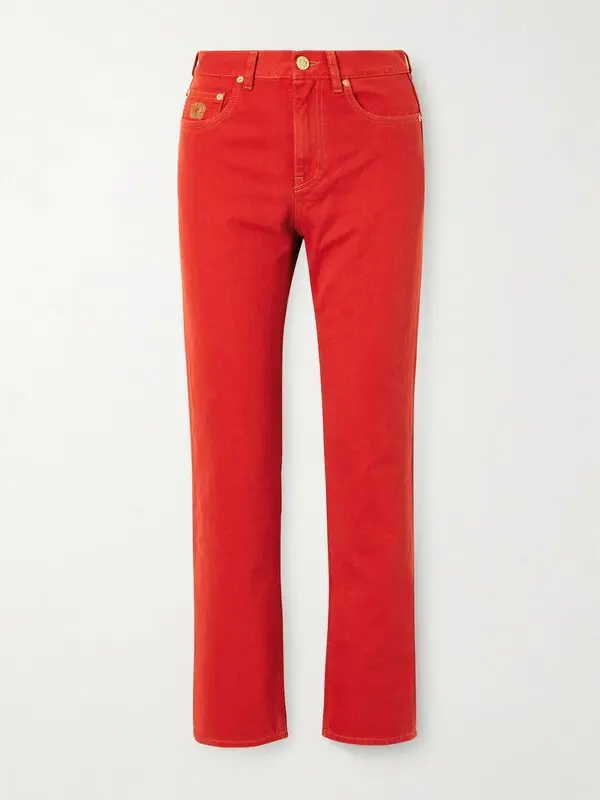 BLAZÉ MILANO Clapotis Paso Cropped Jeans - Red