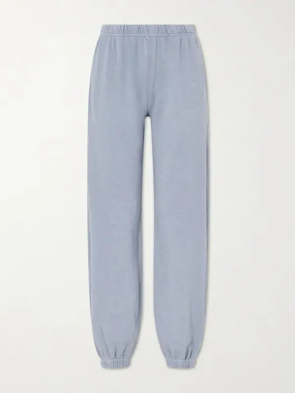 Eterne Vinny Cotton-jersey Tapered Track Pants - Blue