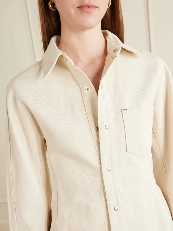 Ossou Cinch Cotton-drill Shirt - Neutrals