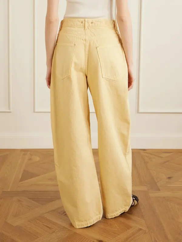 Ossou Mid-rise Wide-leg Jeans - Yellow