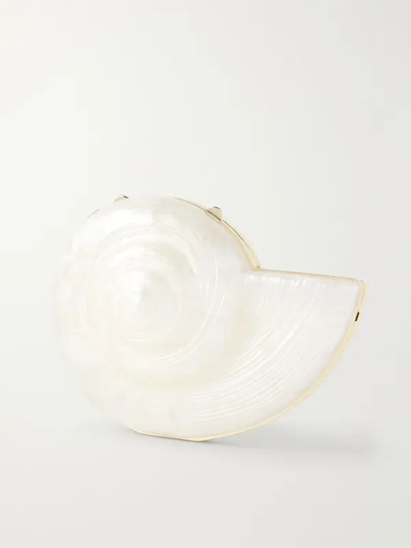 Simkhai Marion Shell Clutch - Neutrals