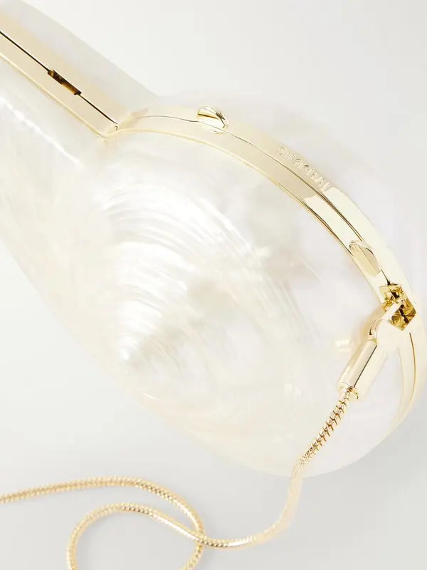 Simkhai Marion Shell Clutch - Neutrals