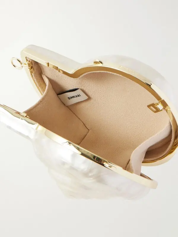 Simkhai Marion Shell Clutch - Neutrals