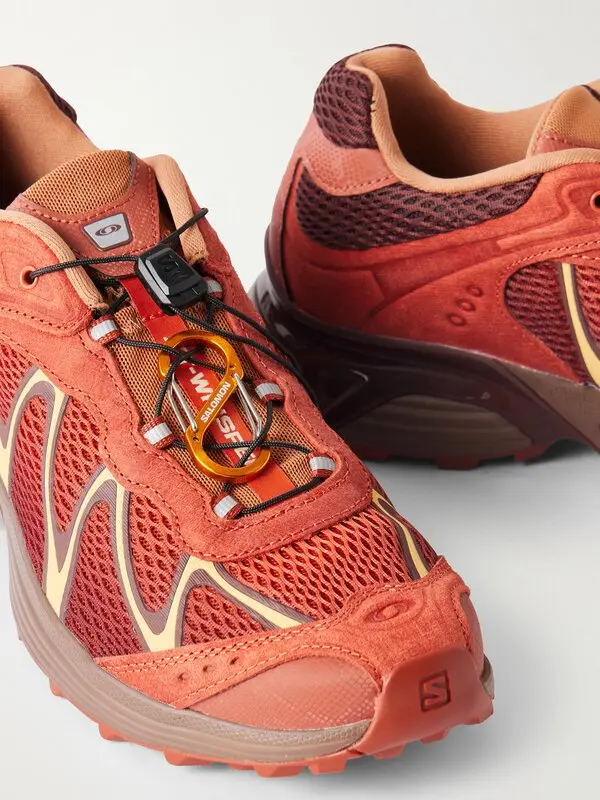 SALOMON Xt-whisper Tpu And Suede-trimmed Mesh Sneakers - Red
